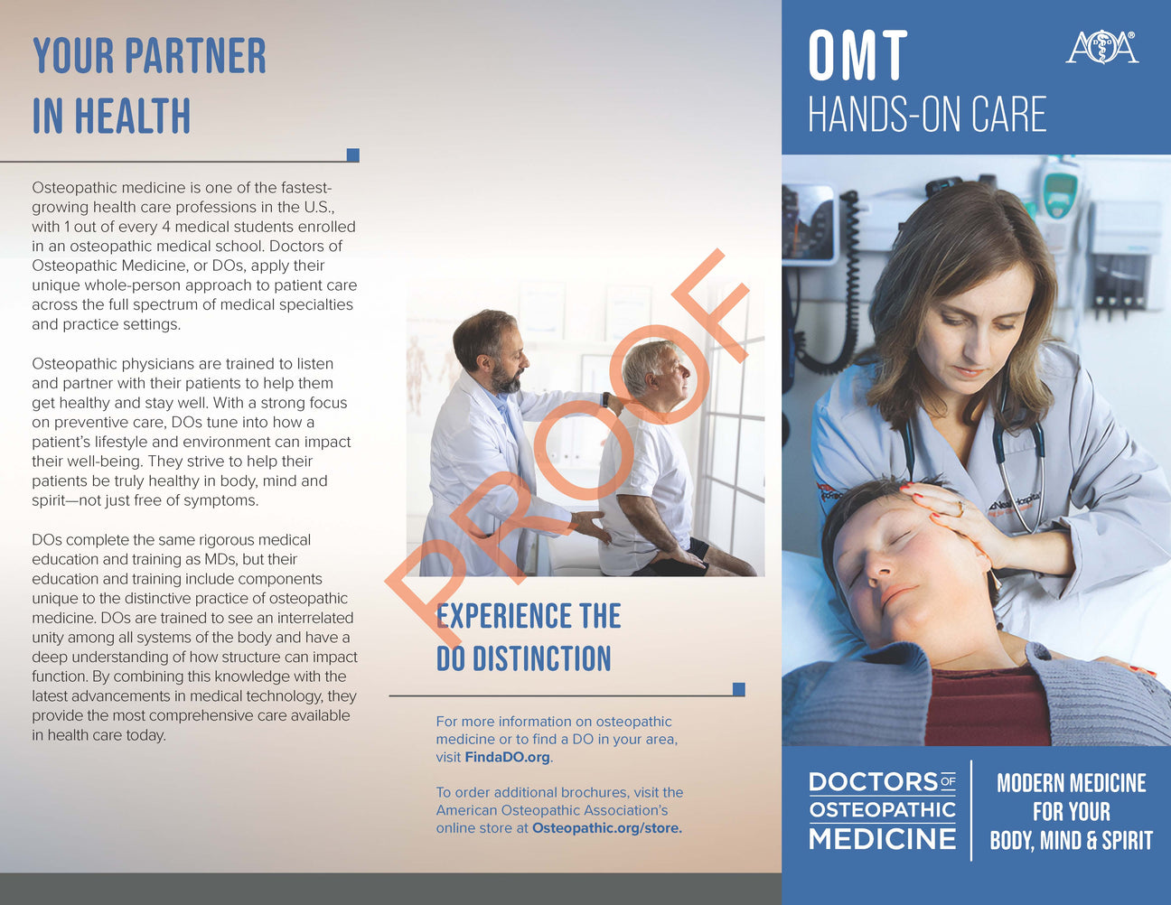 OMT Hands-on Care Trifold Brochure – AOA Store