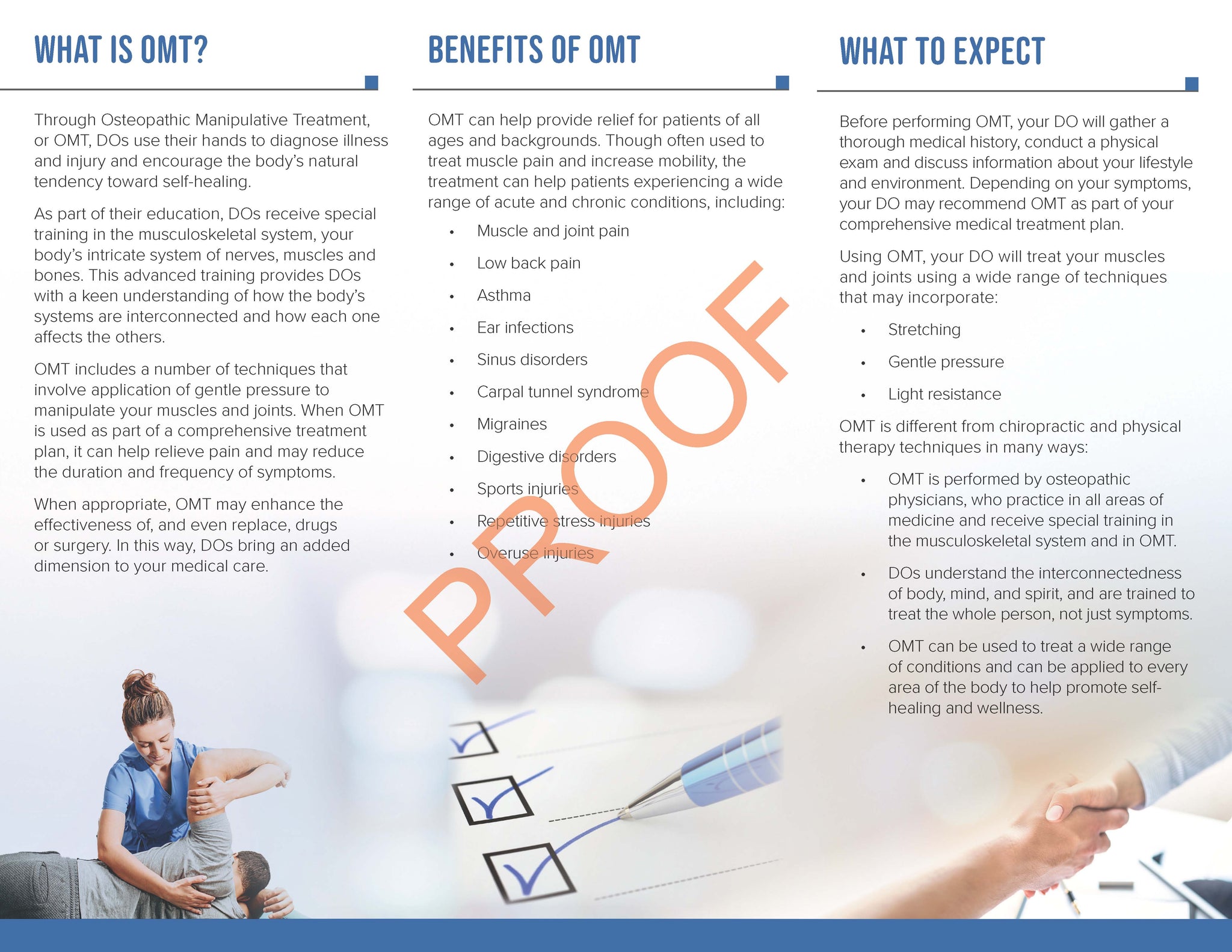OMT Hands-on Care Trifold Brochure – AOA Store