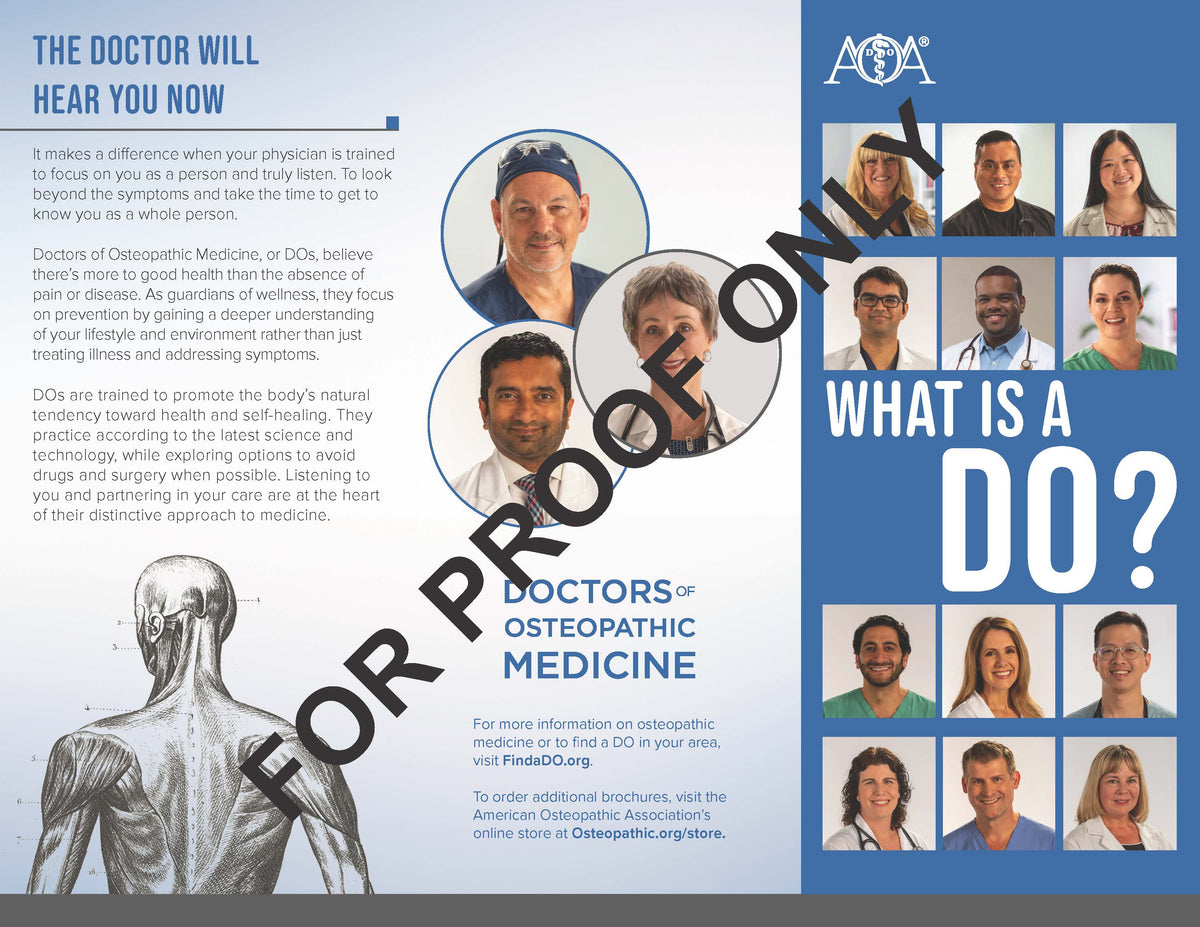 What is a DO? Trifold Brochure – AOA Store